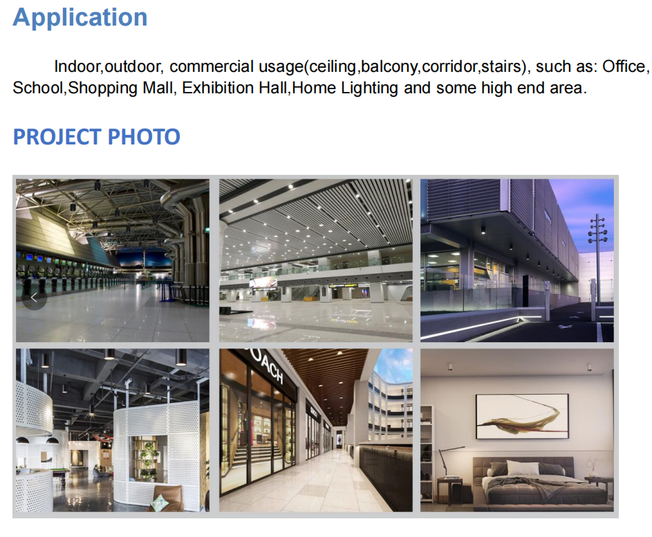 Rail station LED Downlight